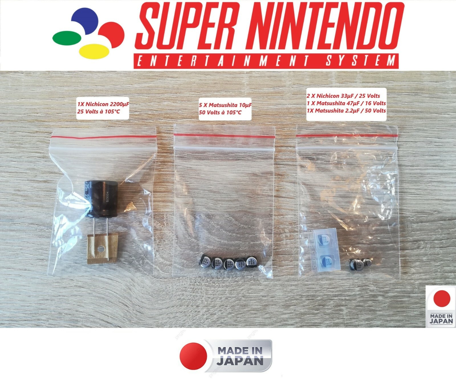 Super Nintendo Cap Kit / SMD Restoration Kit / SNSP-CPU-01 & SNSP-CPU ...
