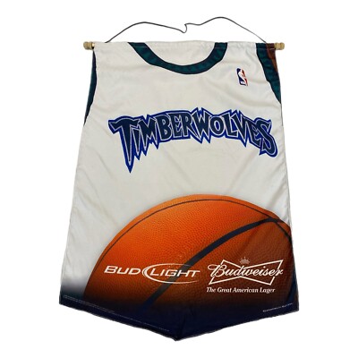 NBA Minnesota Timberwolves Bud Light Budweiser Double Sided Hanging ...