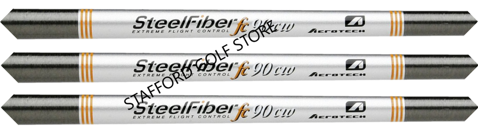 Aerotech SteelFiber FC90 CW .355 Taper Graphite Iron Shafts Set F3-R/F4 ...