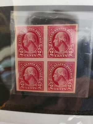 Rare George Washington block #577 Stamps/ Never Hinged/ NEW error no ...