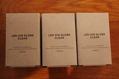 West Elm LED G16 Clear Globe Light Bulb | eBay