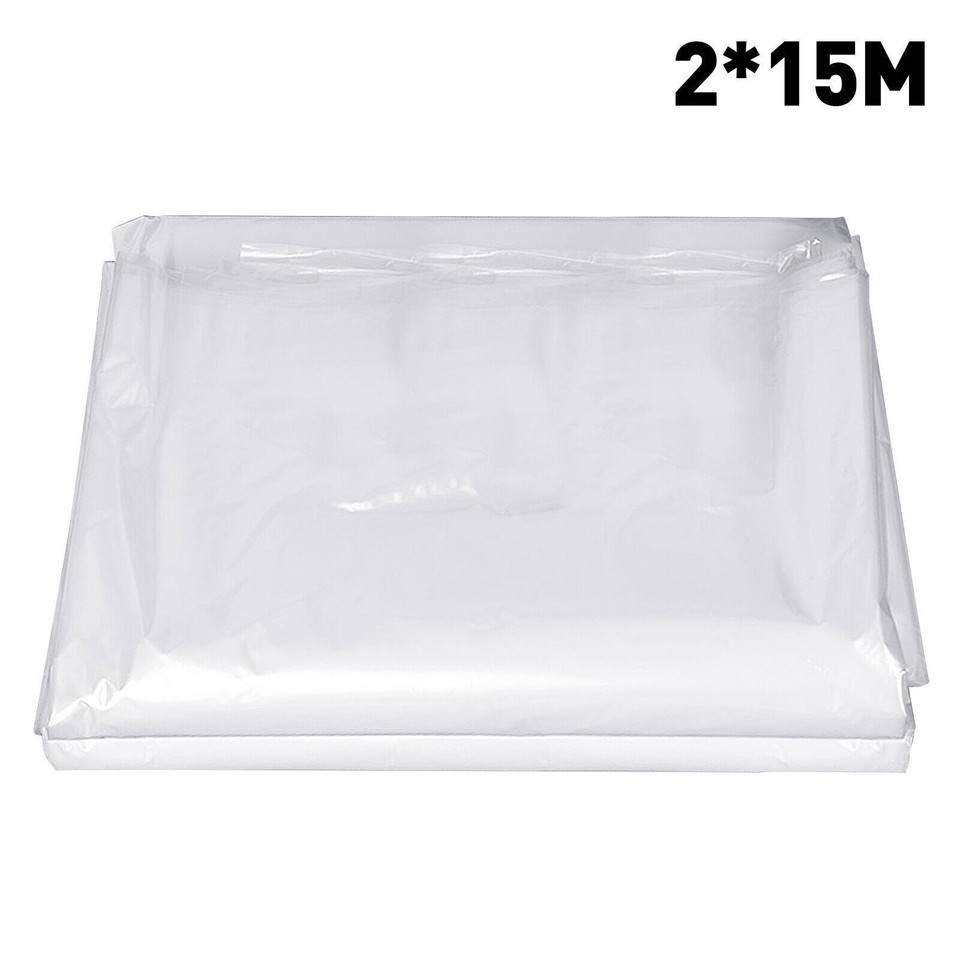 Heavy Duty Clear Polythene Plastic Cover Sheet Roll Greenhouse ...