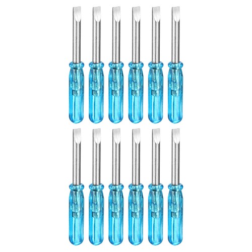 12pcs SL3.0 Mini Flat Head Screwdriver 1.77" Screwdrivers Carbon Steel ...