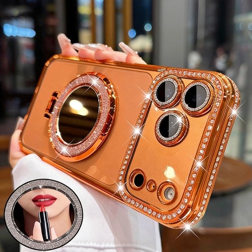 For iPhone 17 Pro Max 16 15 14Plus 13 12 11 Bling Glitter Mirror ...