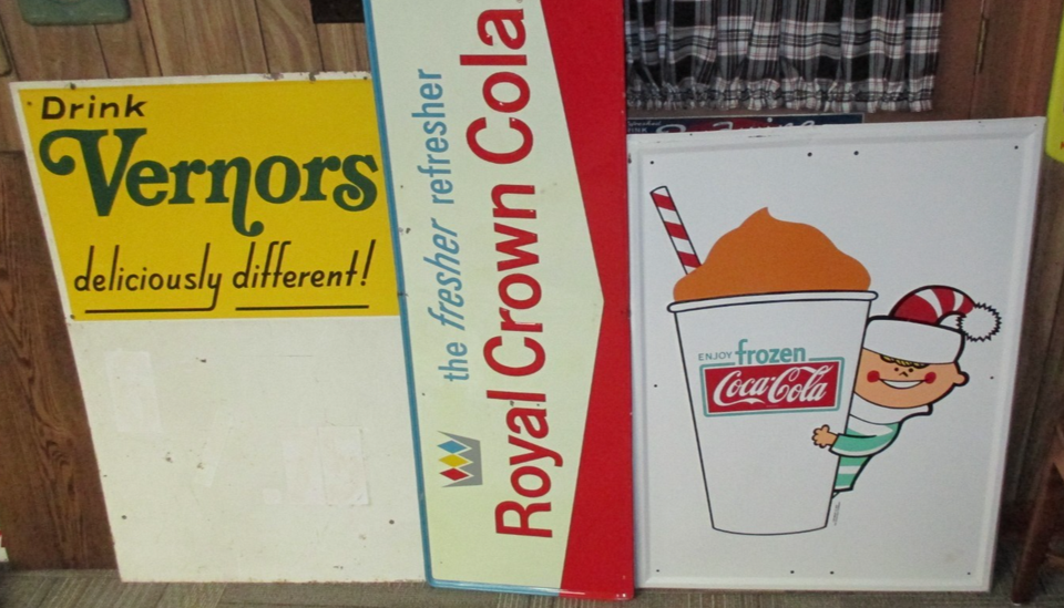 Vintage DR PEPPER Panel Sign Chevron Logo "The Friendly Pepper Upper ...