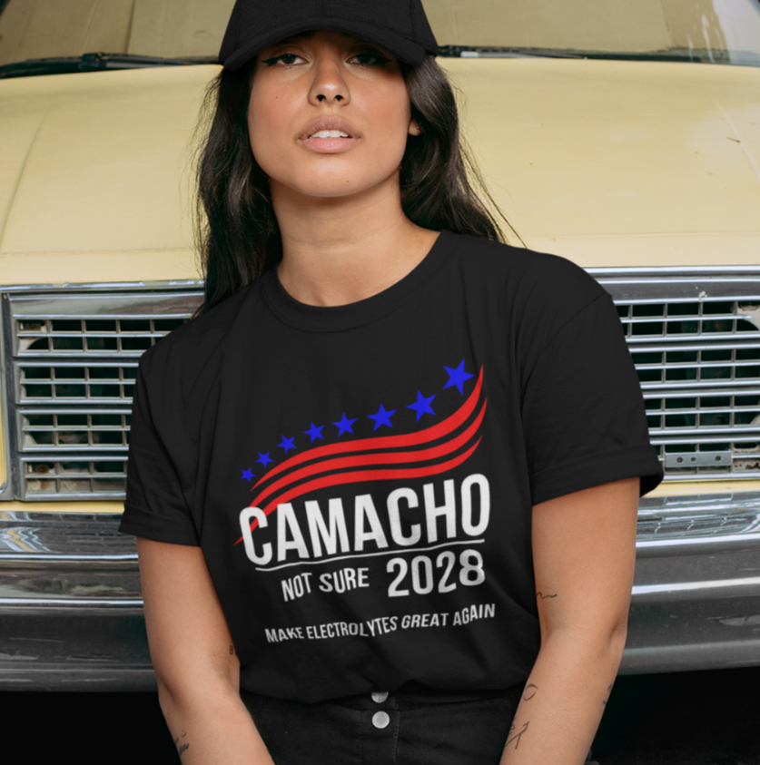 Idiocracy President Camacho 2028 Funny Election T-SHIRT Vintage Movie ...