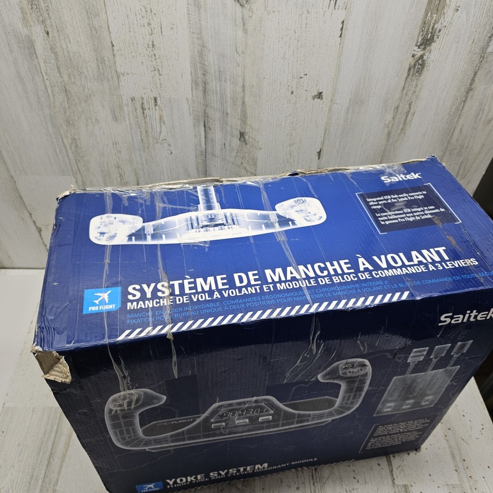 SAITEK PZ44 PRO FLIGHT YOKE AND THROTTLE QUADRANT SYSTEM FOR PC ...