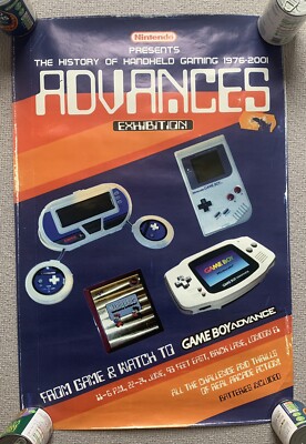 RARE 2001 Vintage Nintendo Handhelds Exhibition Poster Game & Watch ...