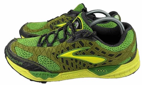Brooks Cascadia 7 Men's 9.5 D Trail Running Hiking Sneakers Shoes Green ...