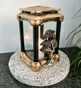 Grablaterne Sockel Grablampe Lampe Grableuchte Grablicht Grabschmuck ...