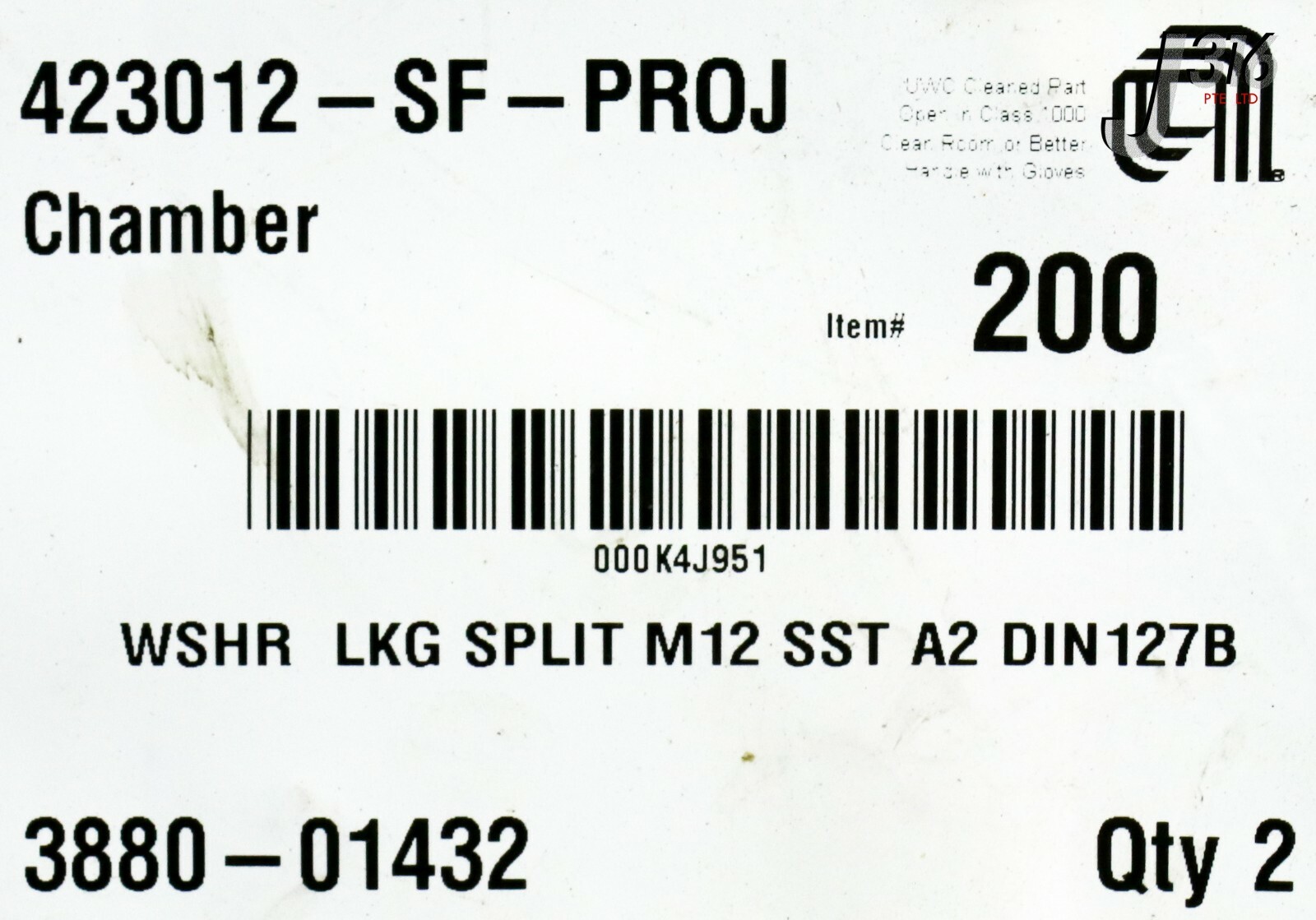 20279 APPLIED MATERIALS WSHR LKG SPLIT M12 SST A2 3880-01432 | eBay