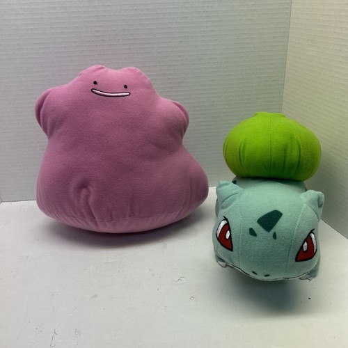 Pokemon Bulbasaur 6” & Ditto 9” Nintendo Plush Stuffed Toy WCT 1995 ...