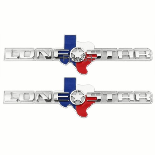 2X CHROME TEXAS LONESTAR TEXAS EDITION EMBLEM TX BADGE STICKERS HEAVY ...