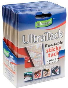 White & Blue Sticky Tack Re-Usable Adhesive Putty (Blue Blu Tac ...