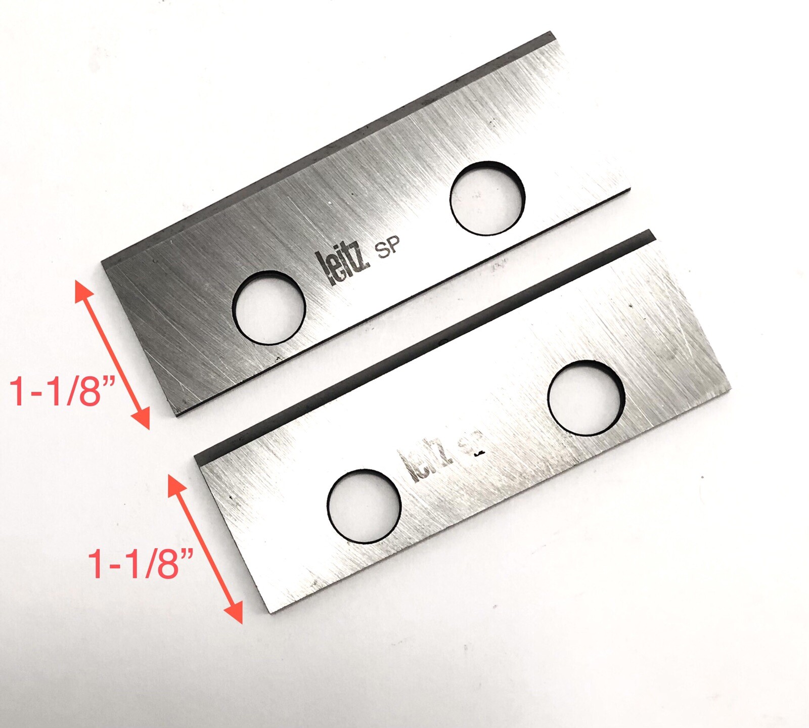 LEITZ WOOD SHAPER CUTTER SET 2 Straight Blades 3-1/8"x1-1/8"x1/8" SEE ...