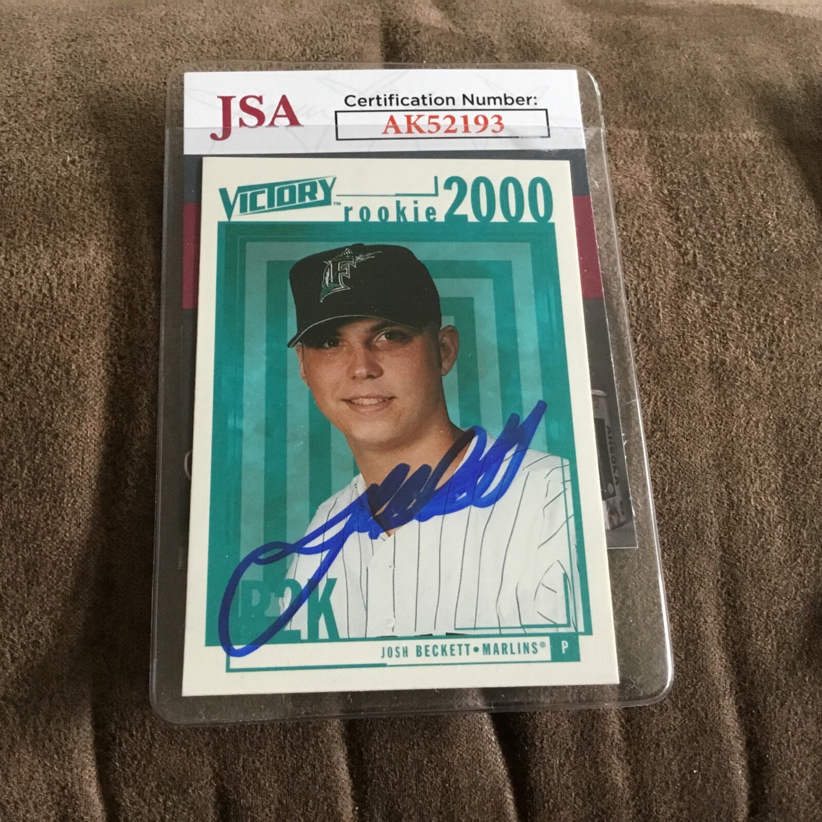 Autographed 2000 Victory Josh Beckett rookie JSA STICKER & CERT | eBay