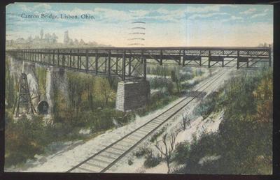 Postcard LISBON Ohio/OH Canton Bridge Railroad Overpass 1907 | eBay