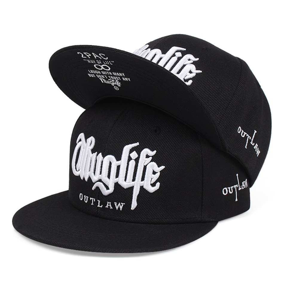 NEW Baseball Cap 2Pac Thug Life Rap Hat Snapback Tupac Adjustable Flat ...