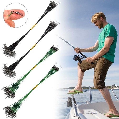 Lure Fishing Lines 20/25cm Leader Leashes For Fishing Anti-bite Steel ...