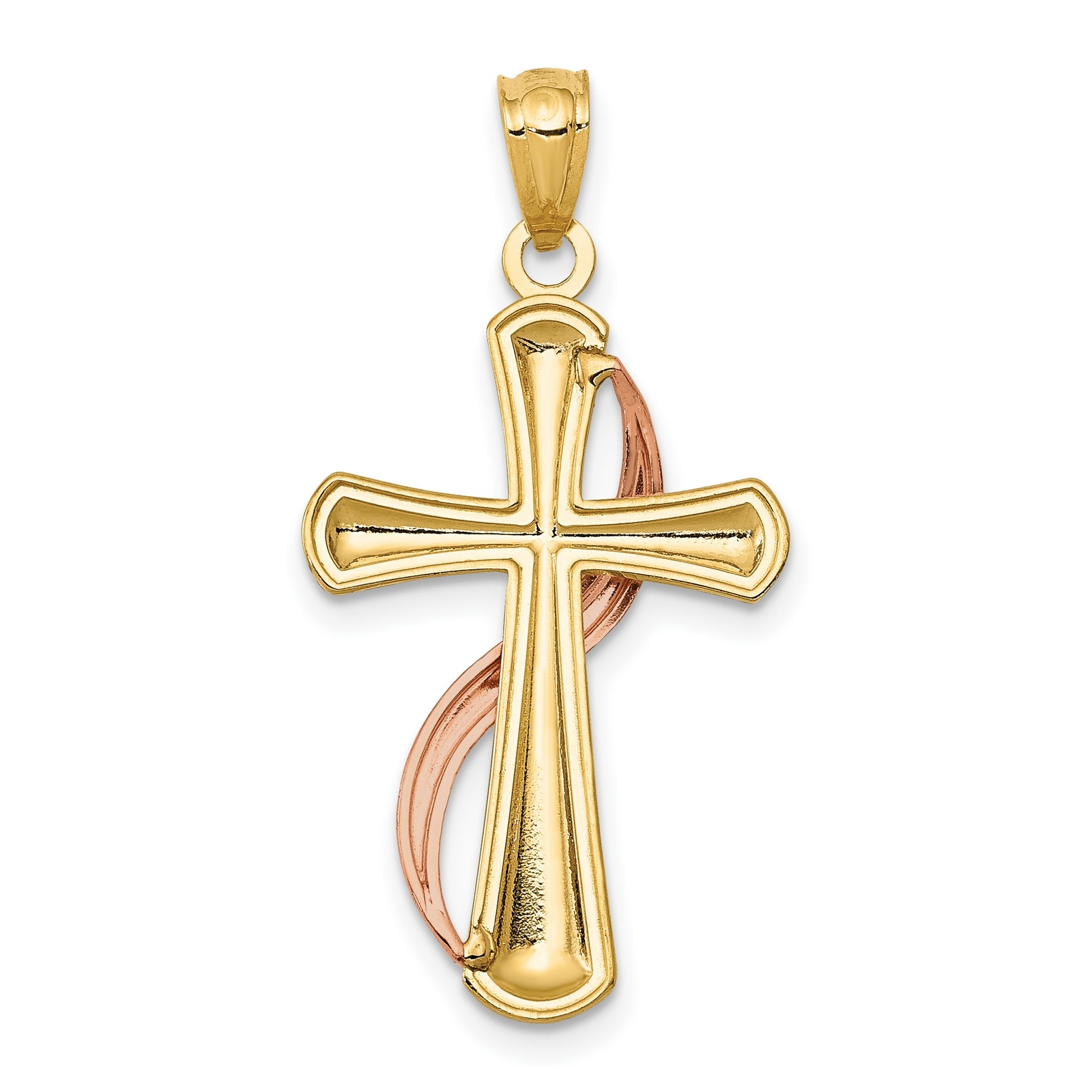 14k Two Tone Gold Methodist Cross Charm Pendant | eBay