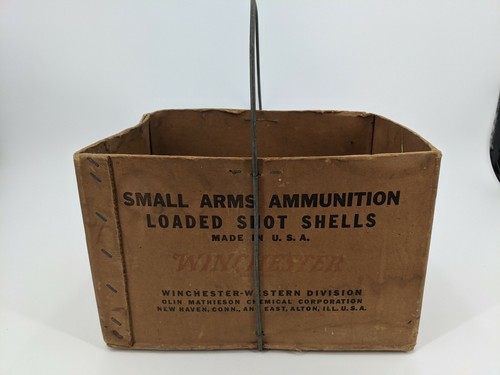 EMPTY WINCHESTER 12 GA SHOTGUN SHELL CARDBOARD BOX SHIPPING crate shot ...