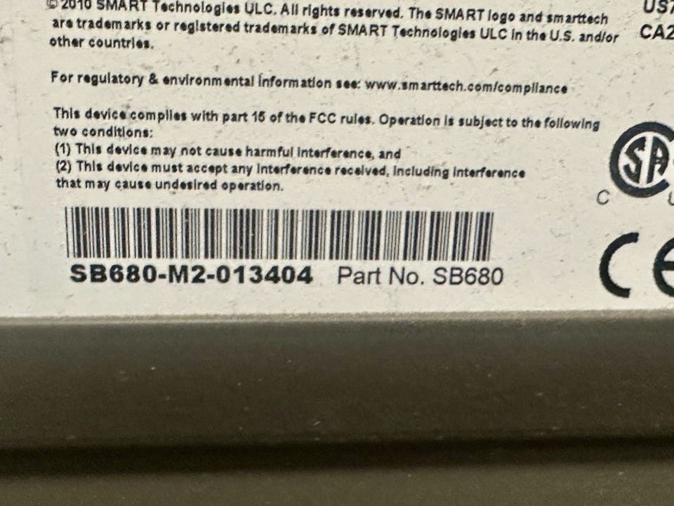 SMART Board SB680 77" Interactive Whiteboard In Great Condition Pens ...