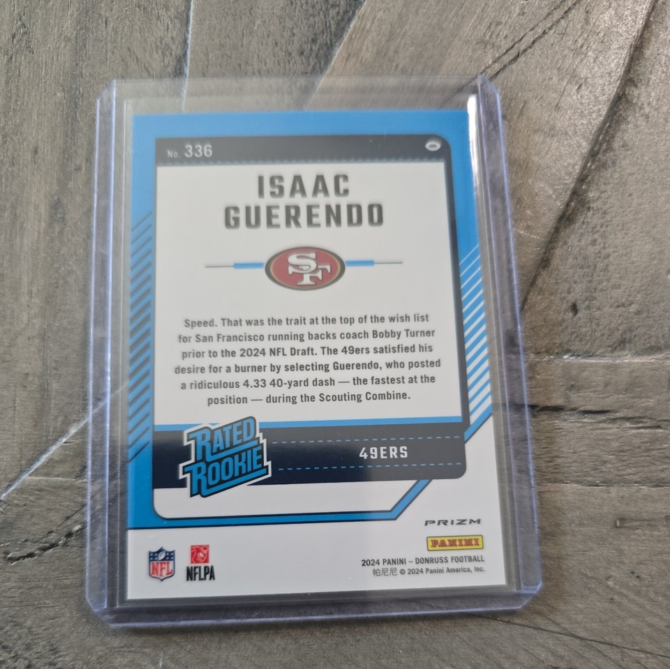 Isaac Guerendo 2024 Donruss Optic Preview Rated Rookie Football Emoji ...
