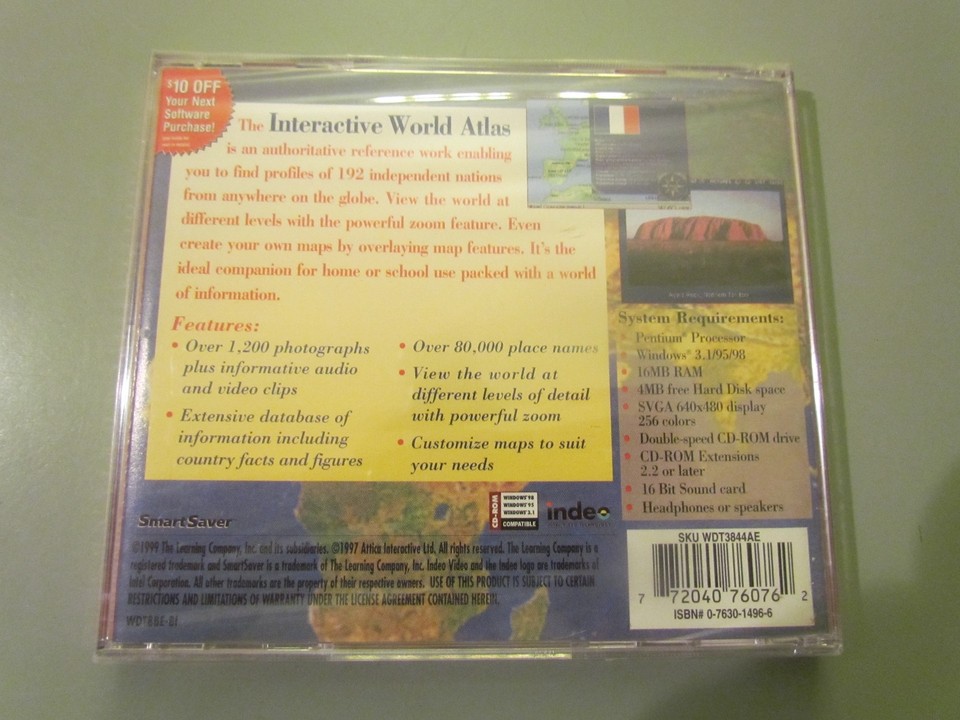 NEW INTERACTIVE WORLD ATLAS CD ROM PC SOFTWARE GAME SEALED | eBay