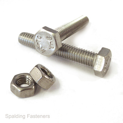 M2(2mm ) M2.5(2.5mm ) A2 Stainless Steel Hex Head Fully Threaded Bolts ...