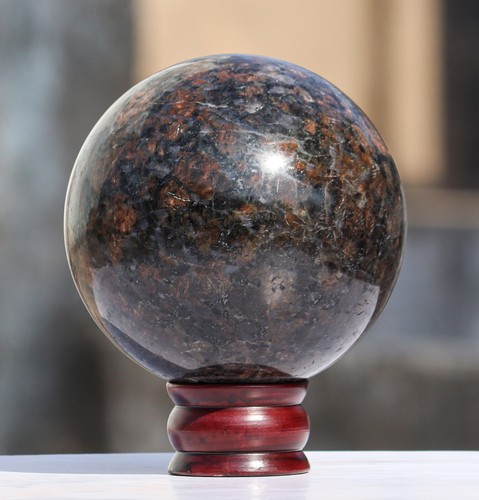 125MM Blue Iolite Cordierite Sphere Stone Of Muses Water Sapphire ...