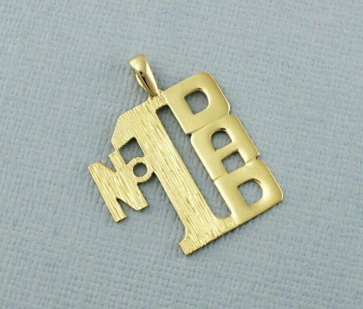 Solid 9ct Yellow Gold "No1 Dad" Pendant | eBay