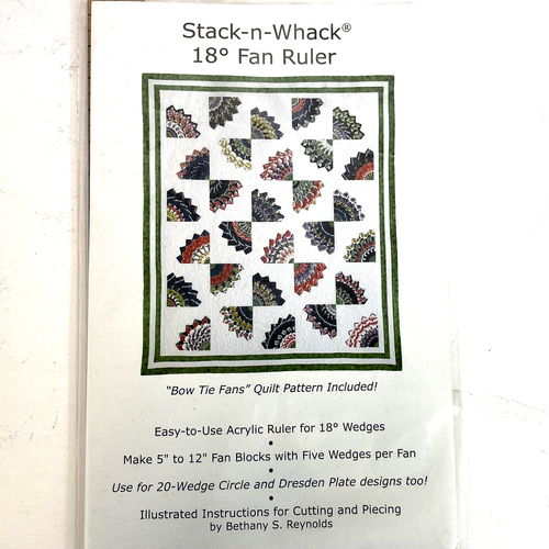 Stack-n-Whack Bethany Reynolds 18 Degrees Fan Ruler & Bow Tie Fan Quilt ...