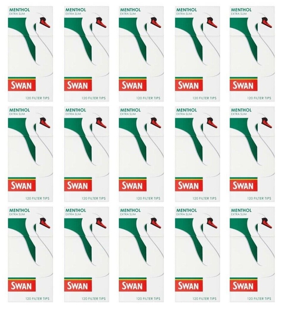 SWAN MENTHOL EXTRA SLIM PRE CUT ROLLING TIPS FILTER CIGARET TIP SMOKING ...