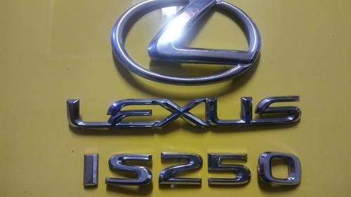 LEXUS IS 250 CHROME LETTERING TRUNK EMBLEM WITH LOGO USED | eBay