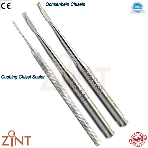 Periodontal Ochsenbein Chisels Cushing Scaler Curved Perio Dental Bone ...