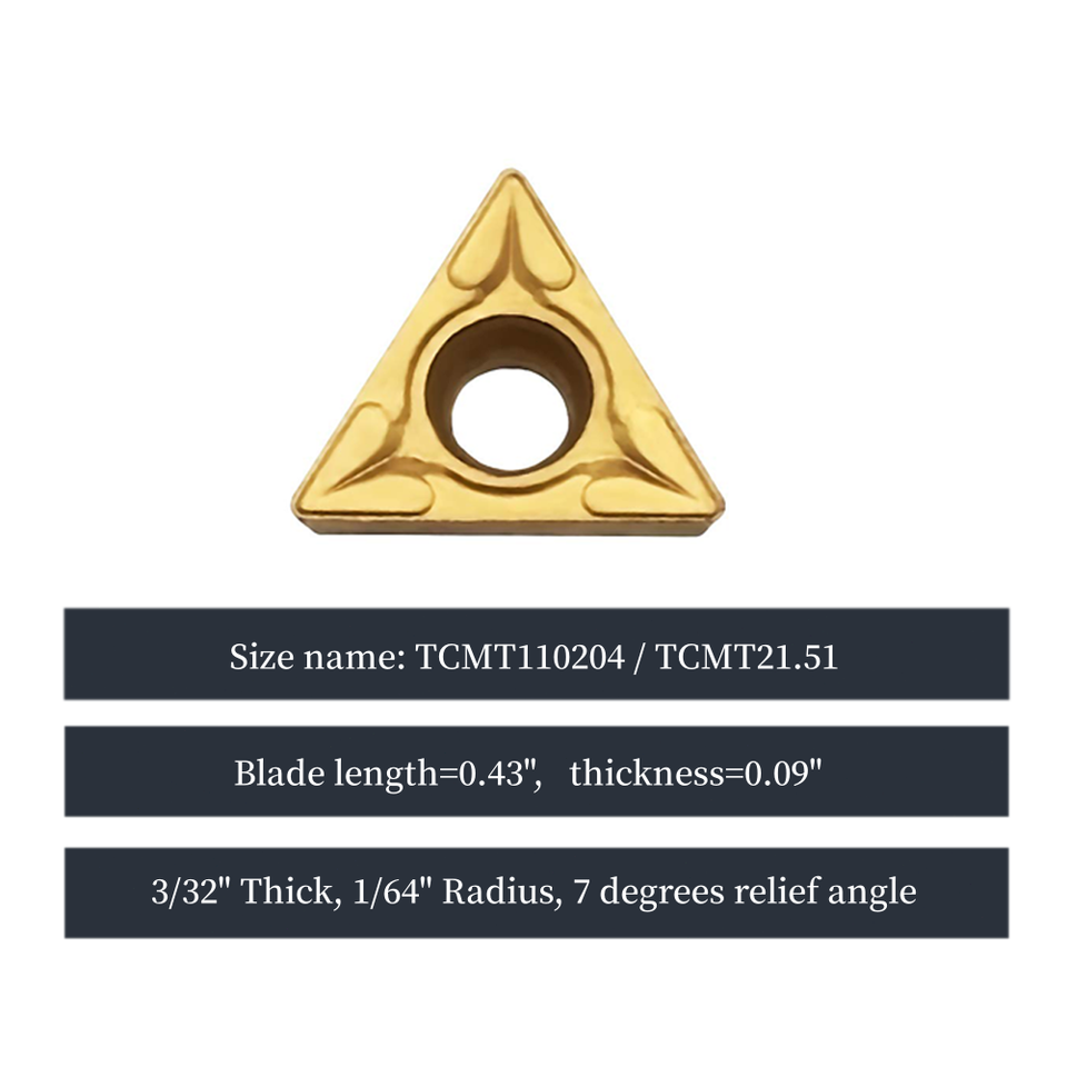 50Pcs TCMT110204 251 TCMT21.51 Carbide Inserts For Lathe Turning Tool ...
