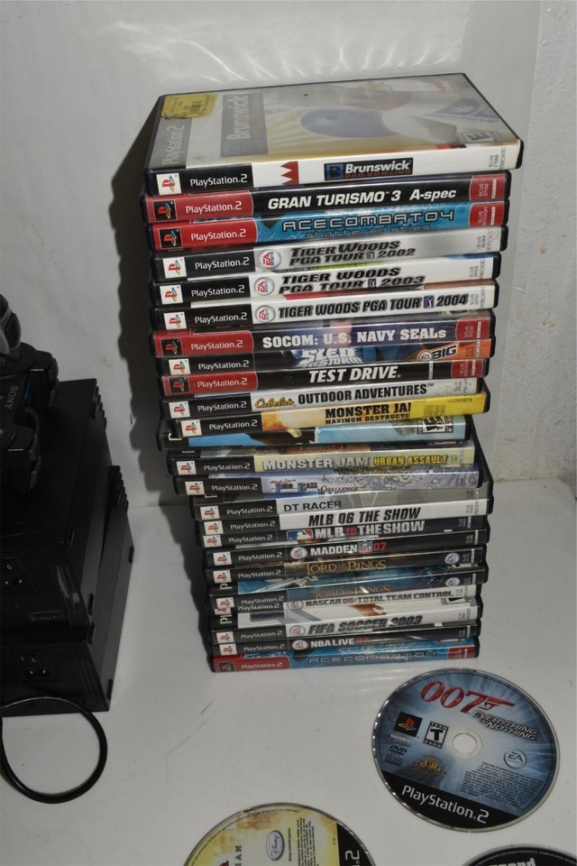 PLAYSTATION 2 PS2 CONSOLES BUNDLE VIDEO GAME SYSTEMS- GAMES-2 ...