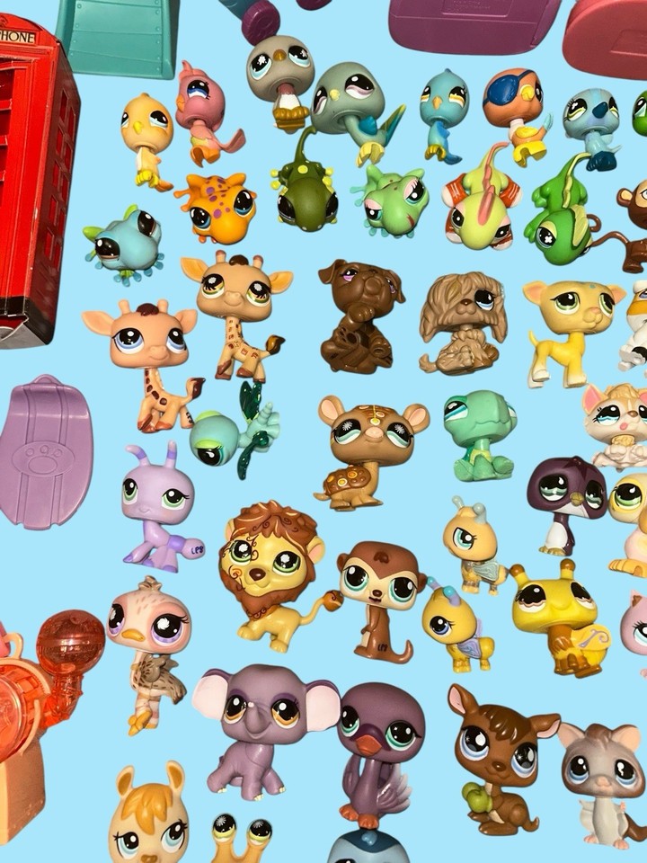 Littlest Pet Shop Lot Of 95 Pets Plus Tons Of Accessories / Mini And ...