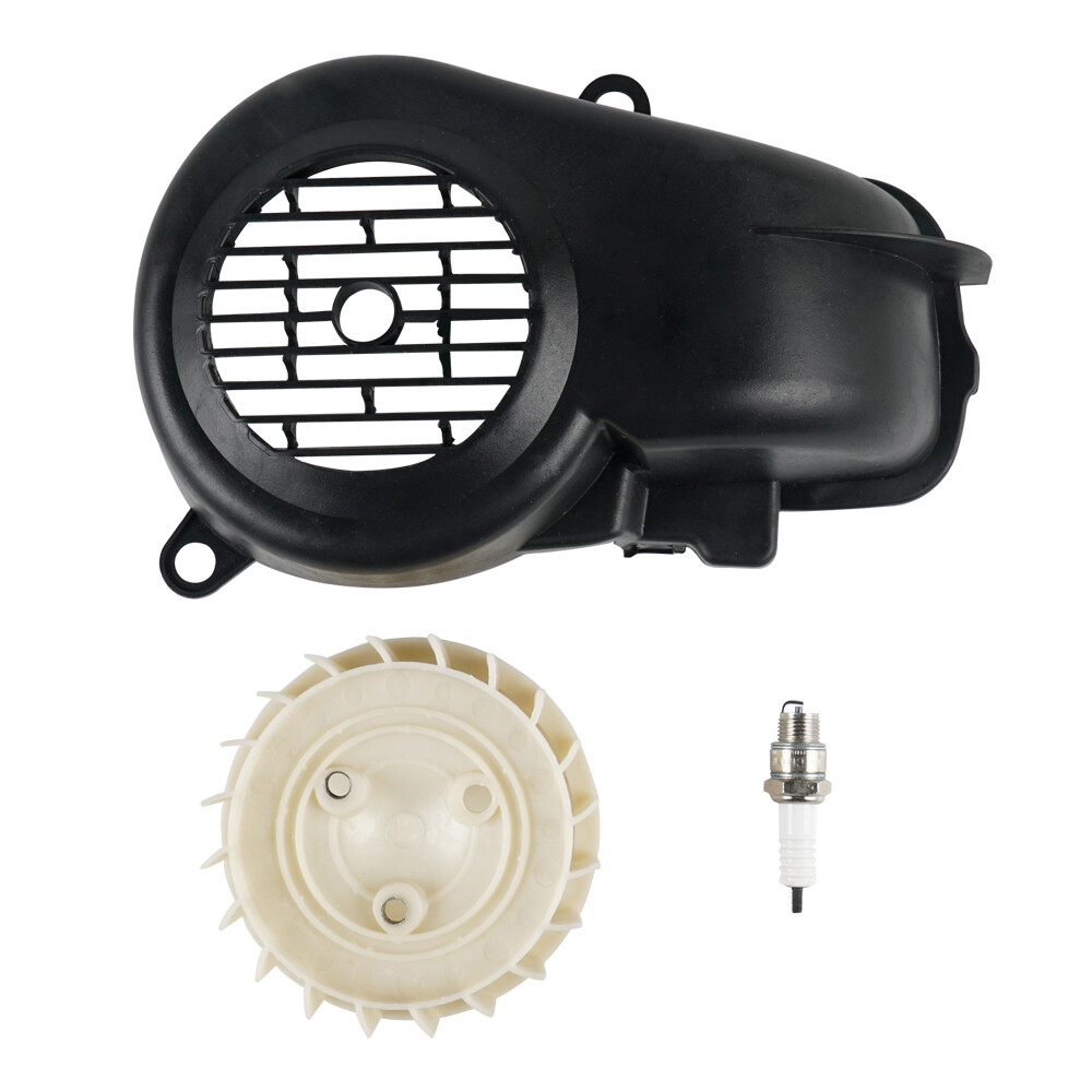 ATV Air Cooling Fan Cover with Spark Plug For Polaris E-Ton Dinli 90 2 ...