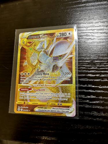 Arceus VStar Gold Secret Rare 184/172 Brilliant Stars Pokemon Card ...