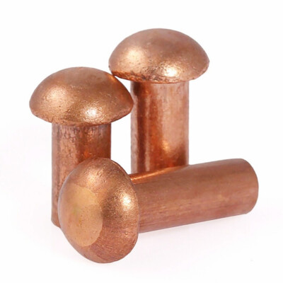 Solid Brass Rivets Round Head Copper Knurling Rivets M2 M2.5 M3 M4 M5 ...