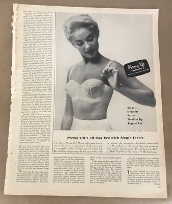Perma-Lift brassiere print ad 1956 vintage 50s art retro fashion ...