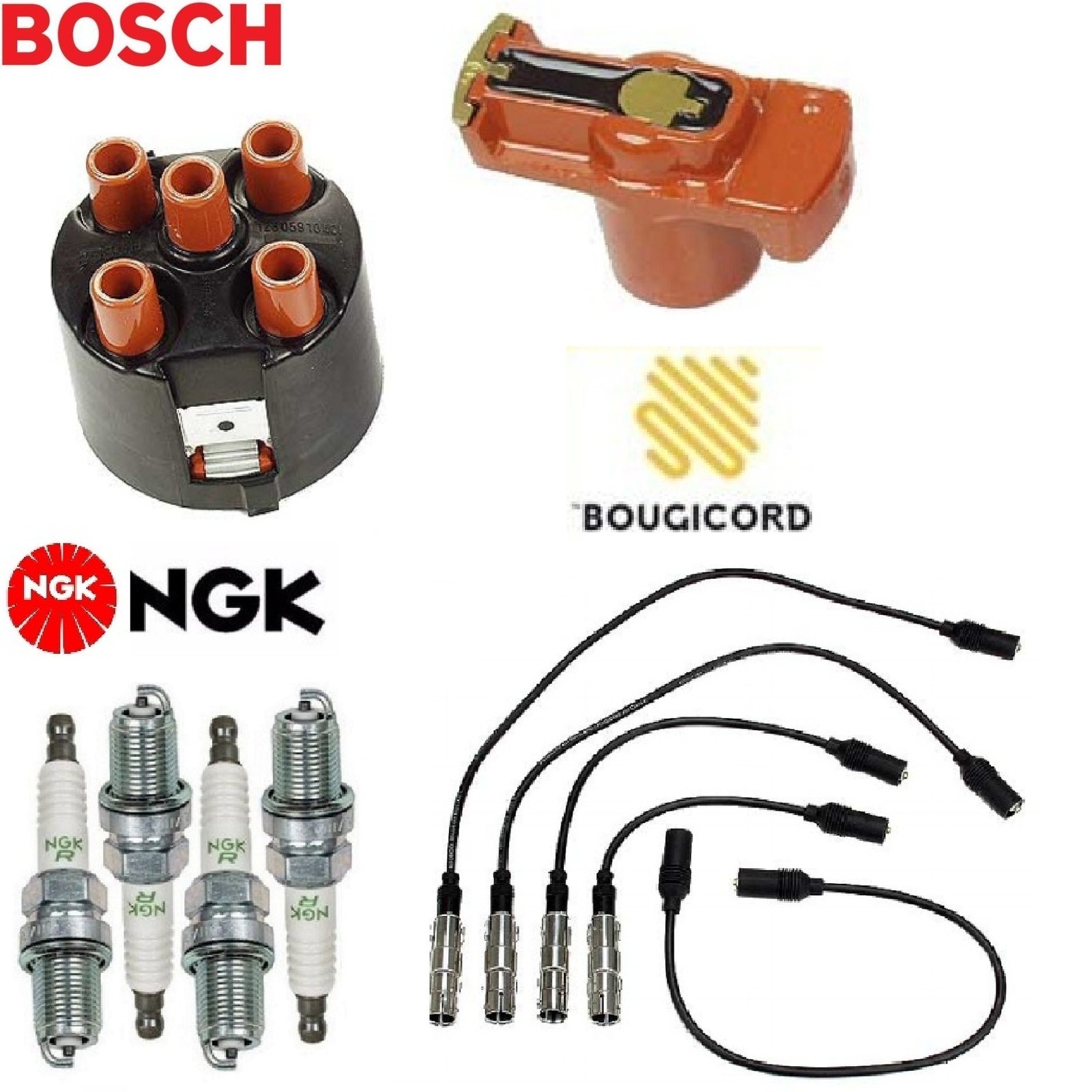 Ignition Kit Distri.Cap Rotor Plugs Wire for Volkswagen Golf 2.0L 1993 ...