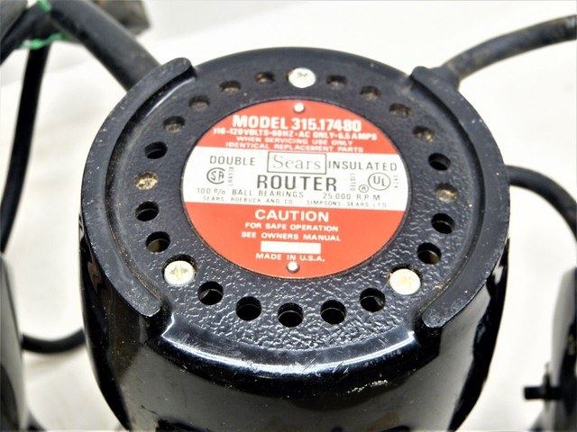 Sears Craftsman Double Insulated Router Model 315.17480 25000 RPM for ...