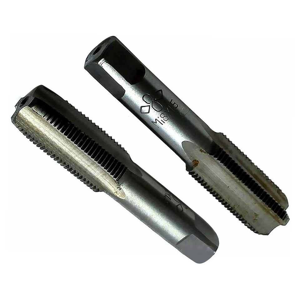 HSS 18mmx1.5 Metric Taper & Plug-Tap Right Hand Thread M18x1.5mm Pitch ...