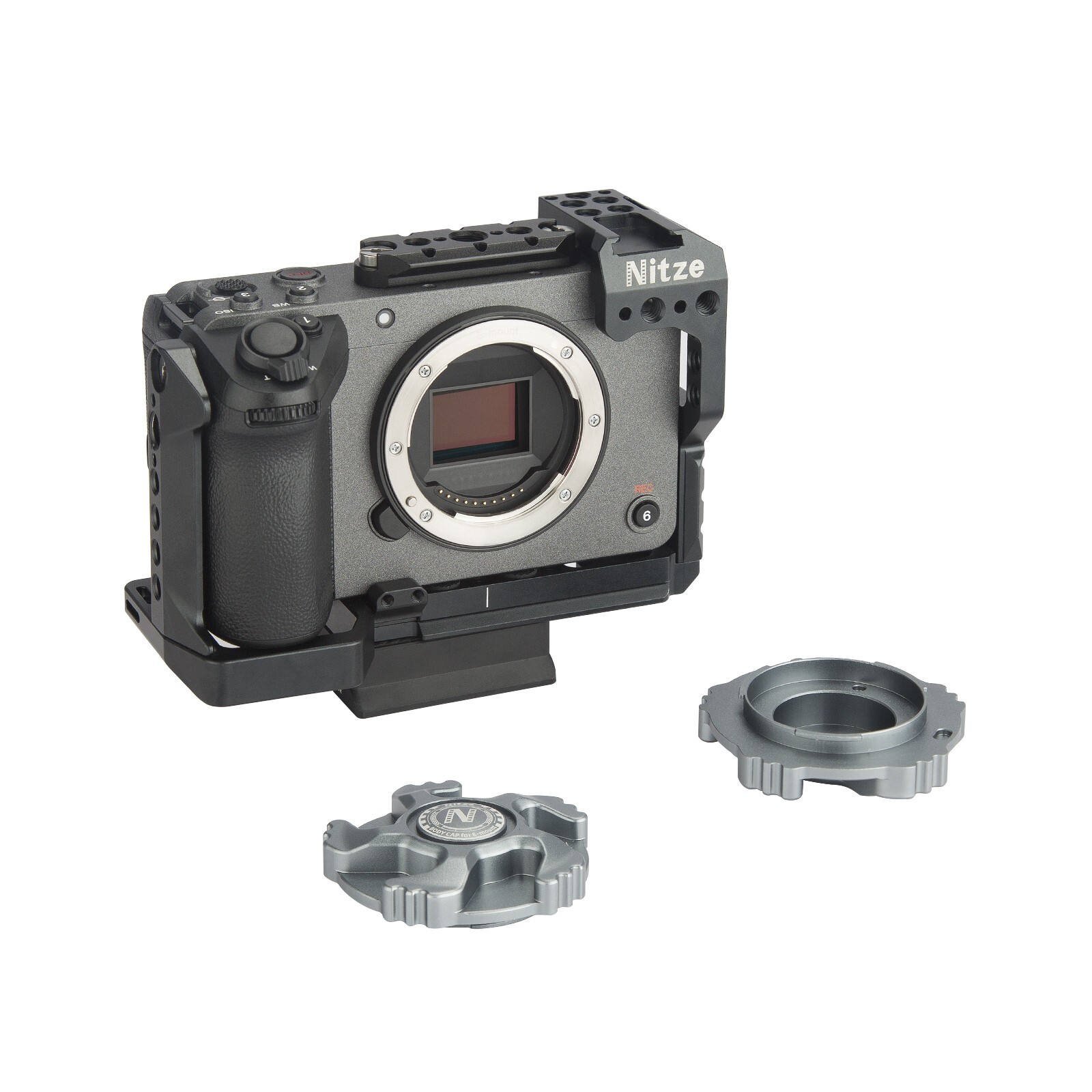 Nitze Metal Camera Body Cap for Sony E Mount (Gray) A7III A7II A6100 ...