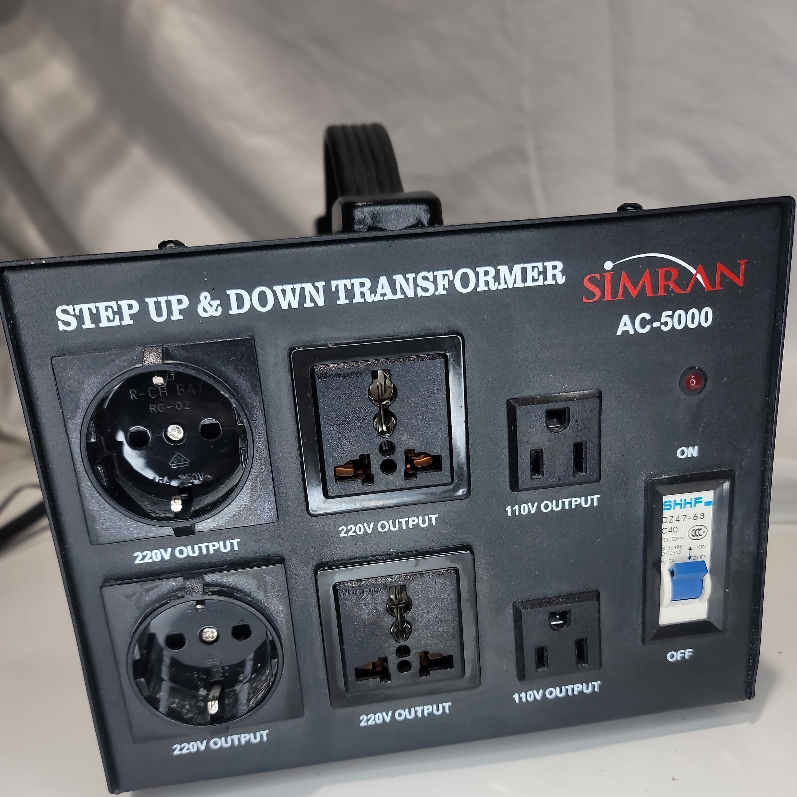 Simran AC-5000 Step Up / Down Voltage Transformer Power Converter for ...