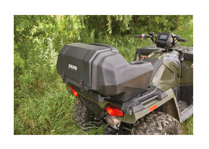 ATV Seat Backrest Storage 4 Wheeler Locking Padded Waterproof Rear ...