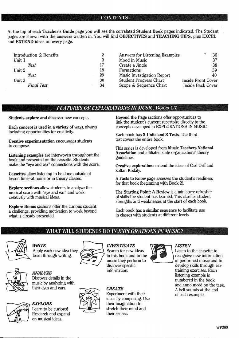 Explorations In Music Teacher's Guide Book 4 by --Kjos Music | eBay