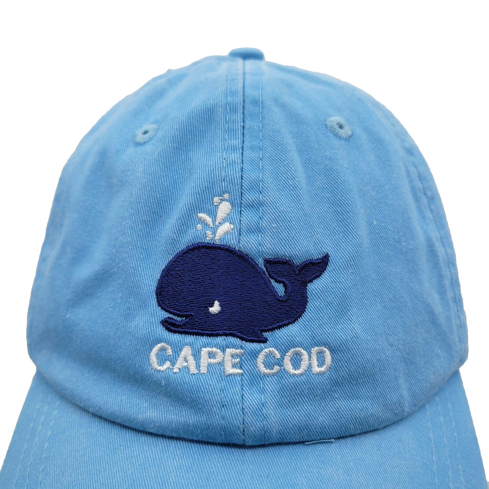 Cape Cod Whale Massachusetts Adams Mens One Size Light Blue Adjustable ...